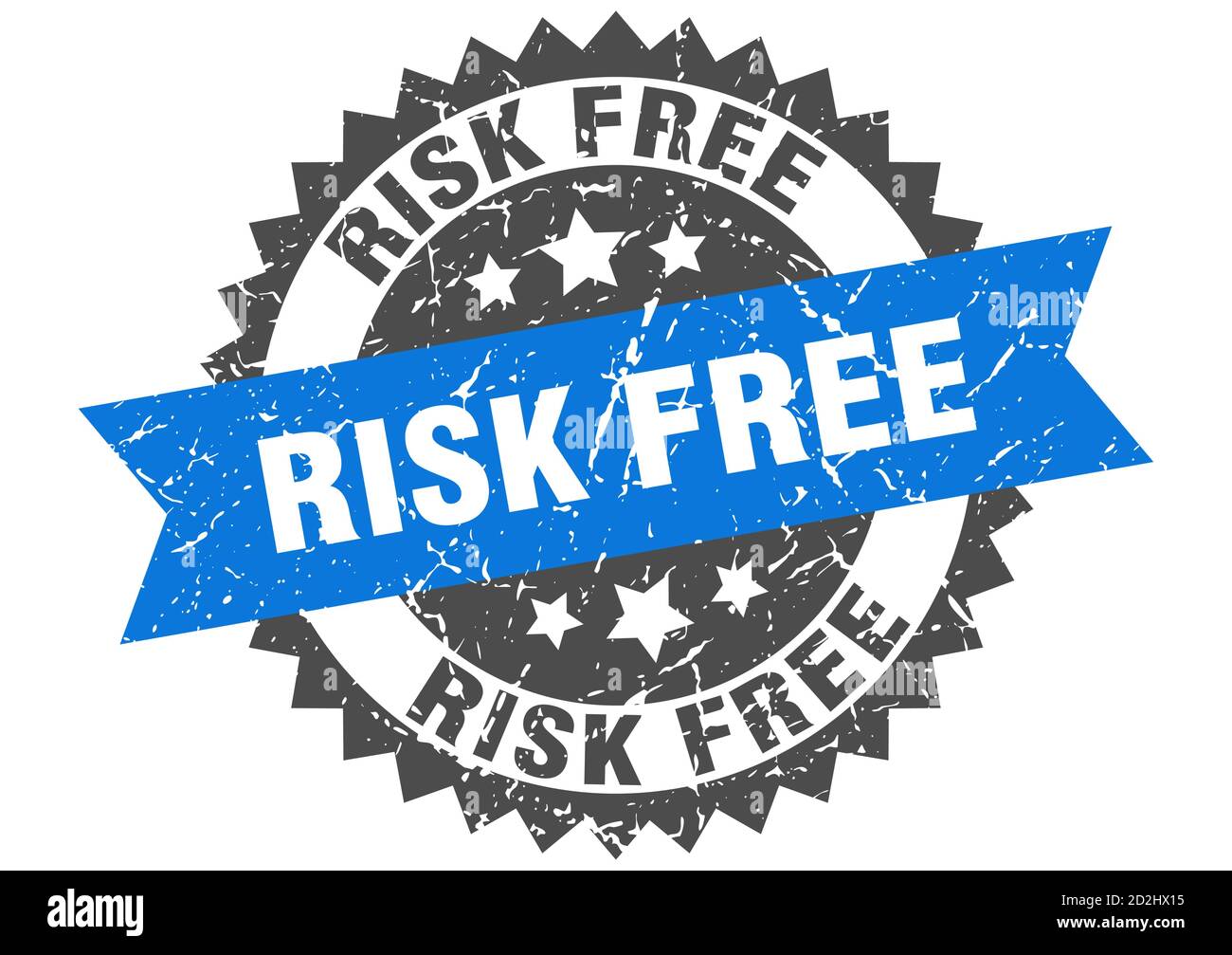 risk free stamp. round grunge sign with ribbon Stock Vector Image & Art ...