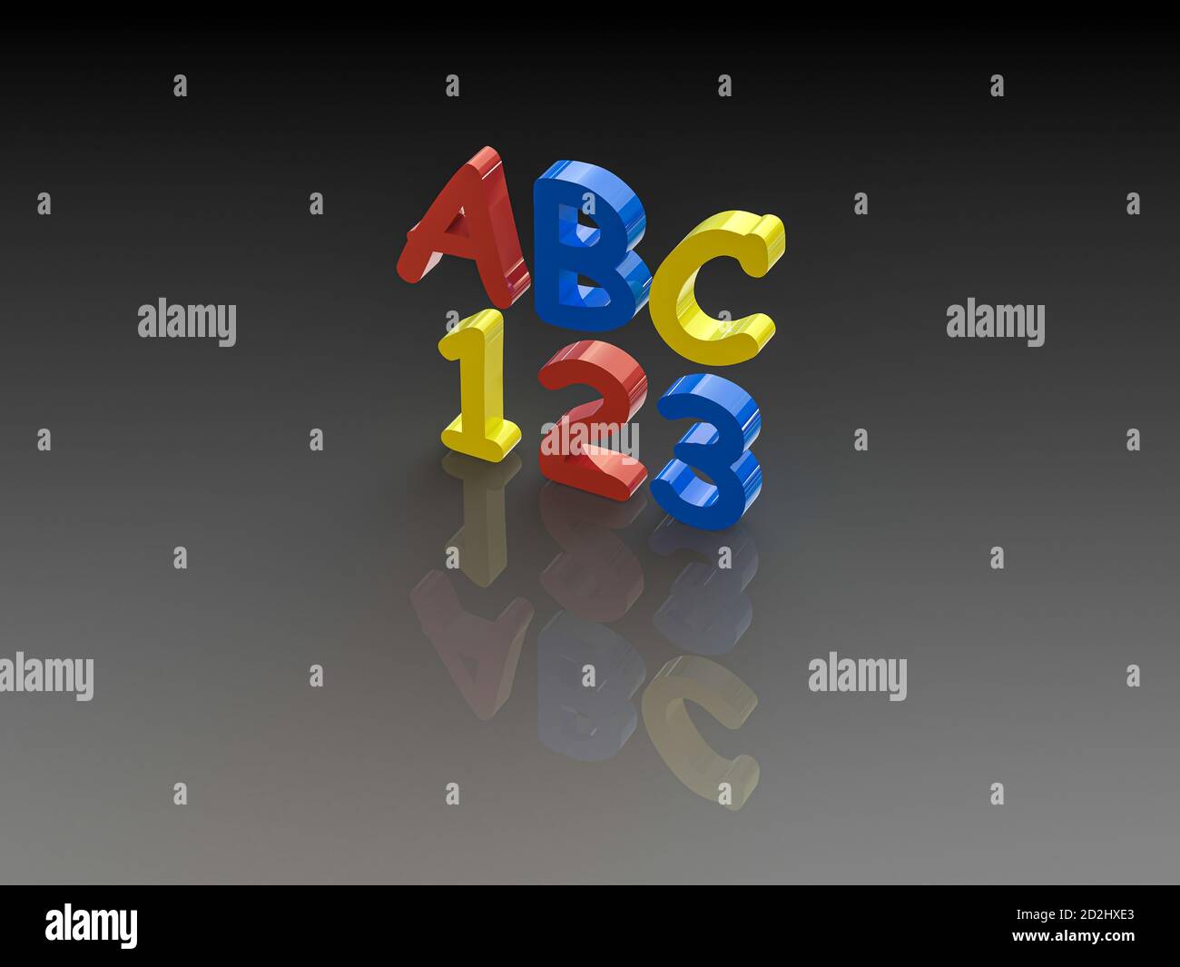 Artistic letters and numbers using a computer Stock Photo - Alamy
