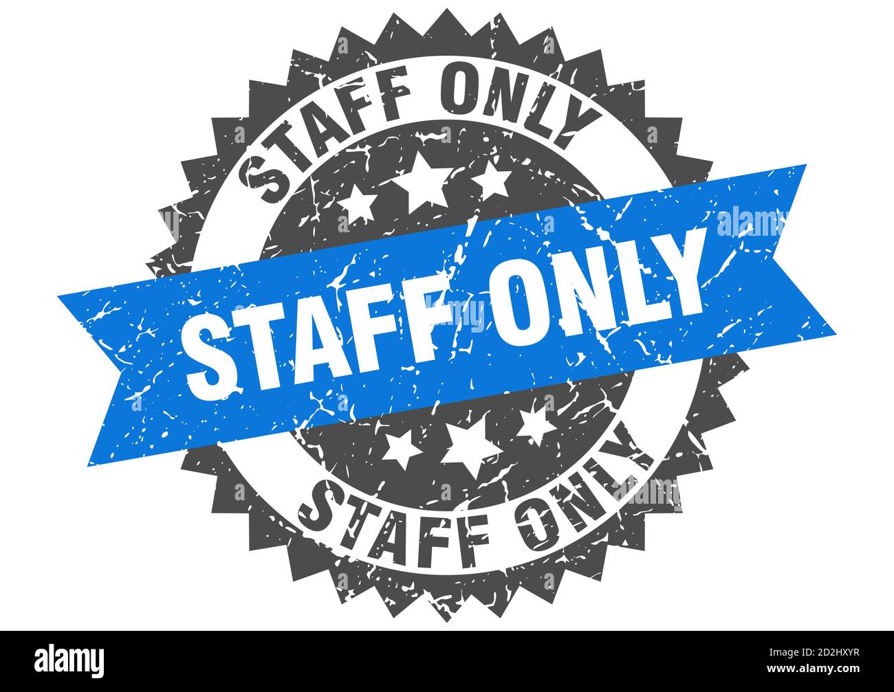 staff only stamp. round grunge sign with ribbon Stock Vector Image ...