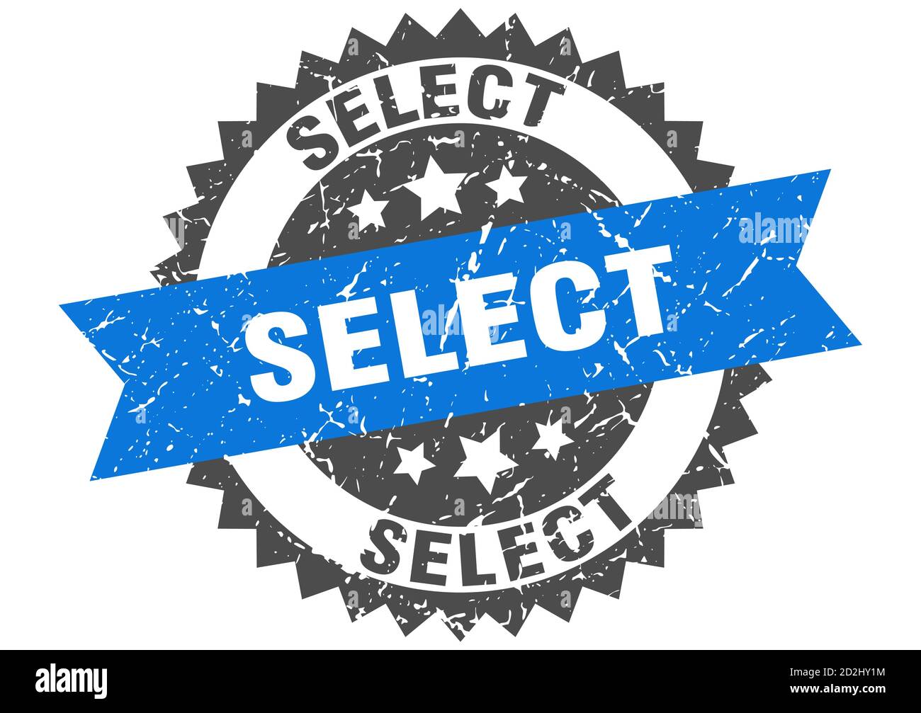 select stamp. round grunge sign with ribbon Stock Vector Image & Art ...