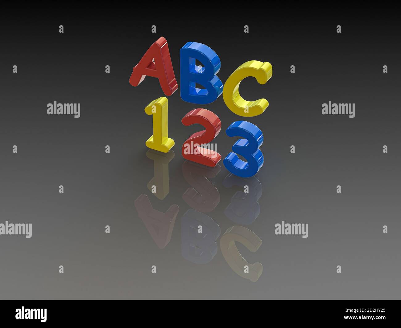 Artistic letters and numbers using a computer Stock Photo - Alamy