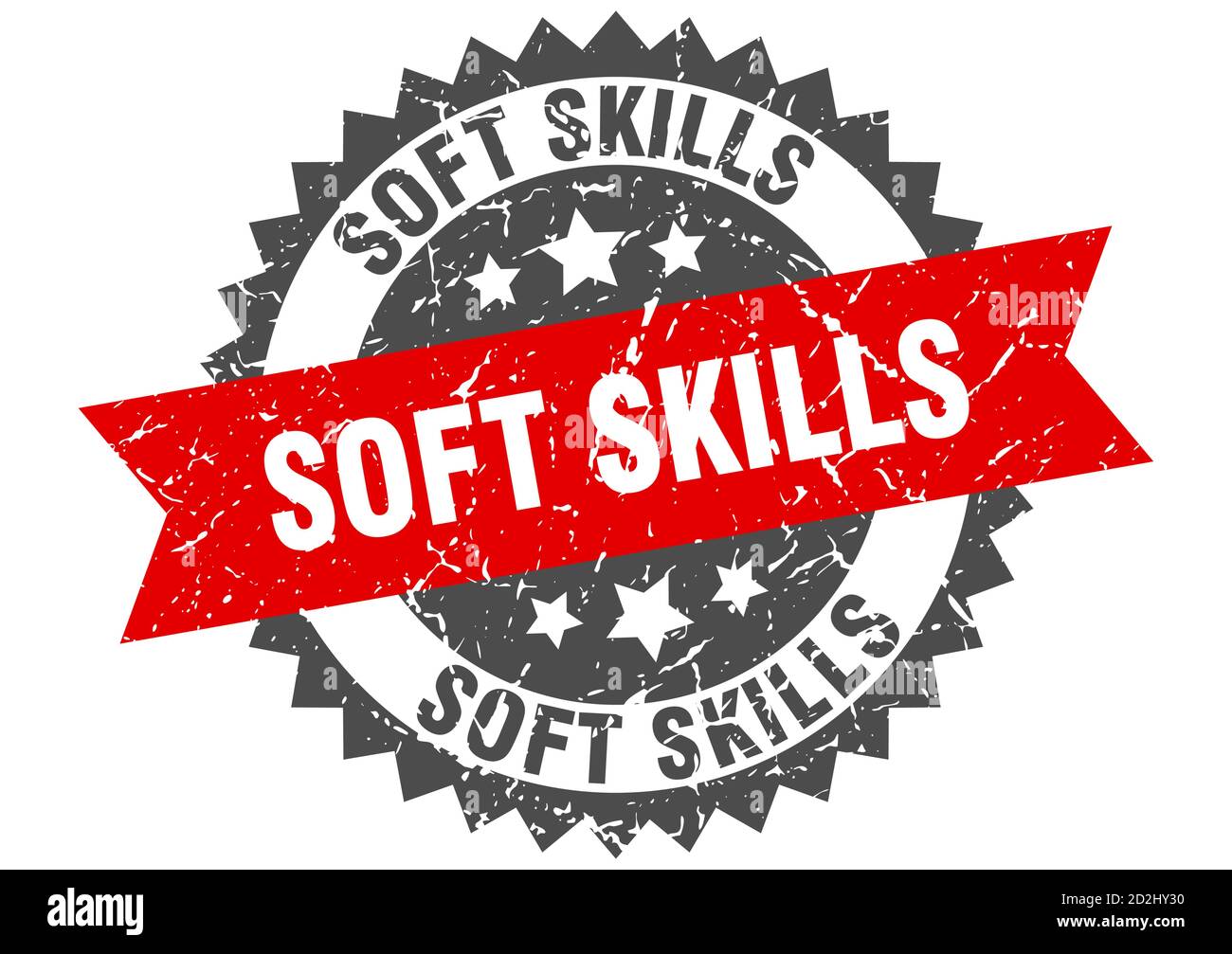 soft skills stamp. round grunge sign with ribbon Stock Vector Image ...
