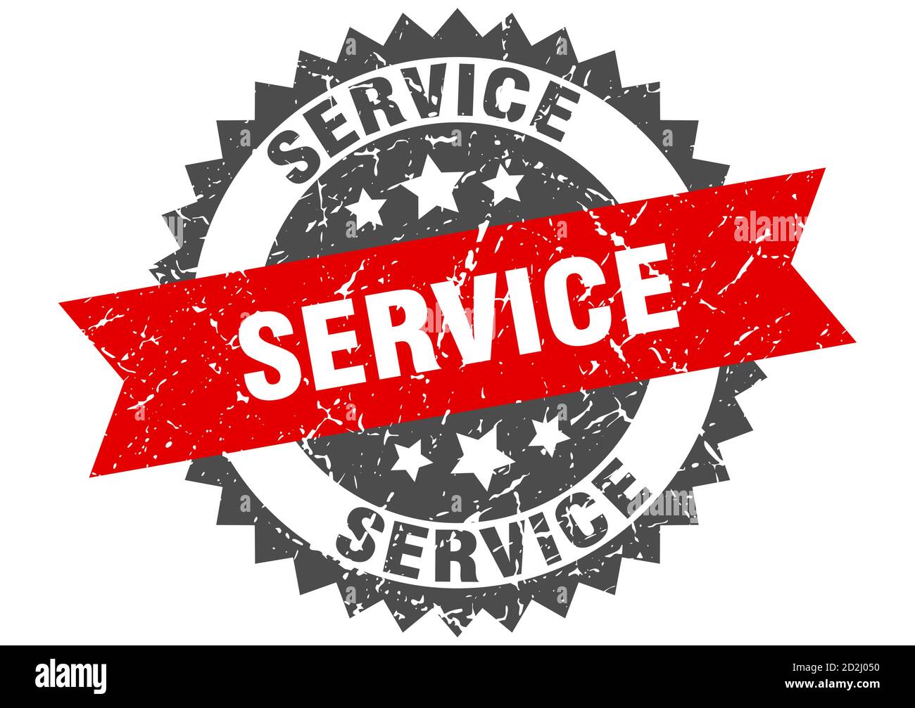 service stamp. round grunge sign with ribbon Stock Vector Image & Art ...