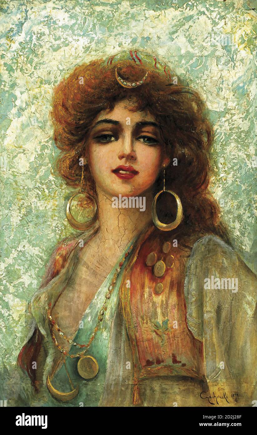 Czachorski Wladislaw Von - Gypsy Princess - Austrian School - 19th ...