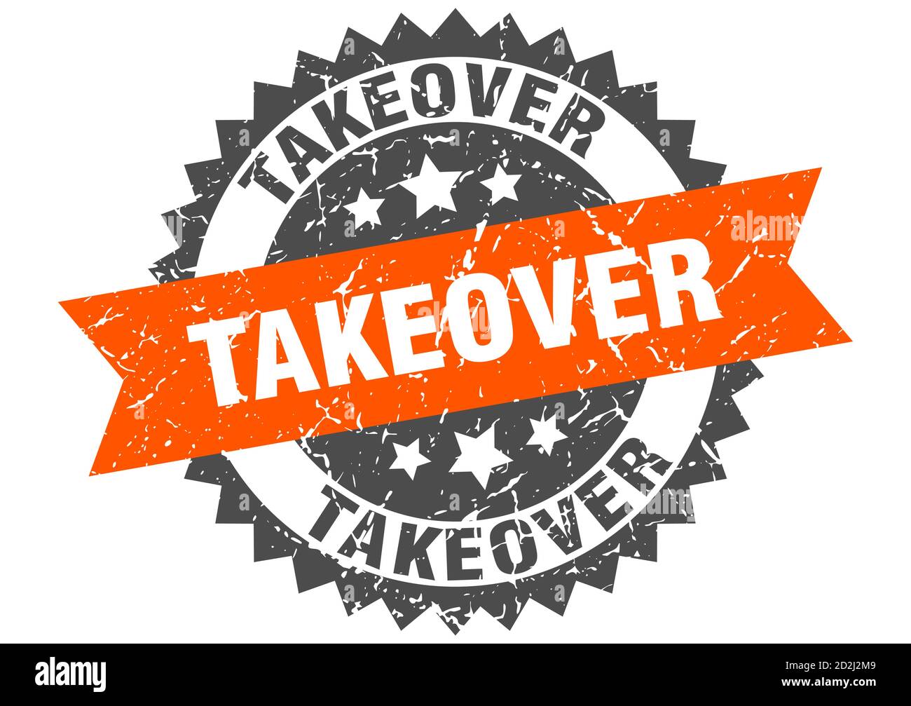 takeover stamp. round grunge sign with ribbon Stock Vector Image & Art ...