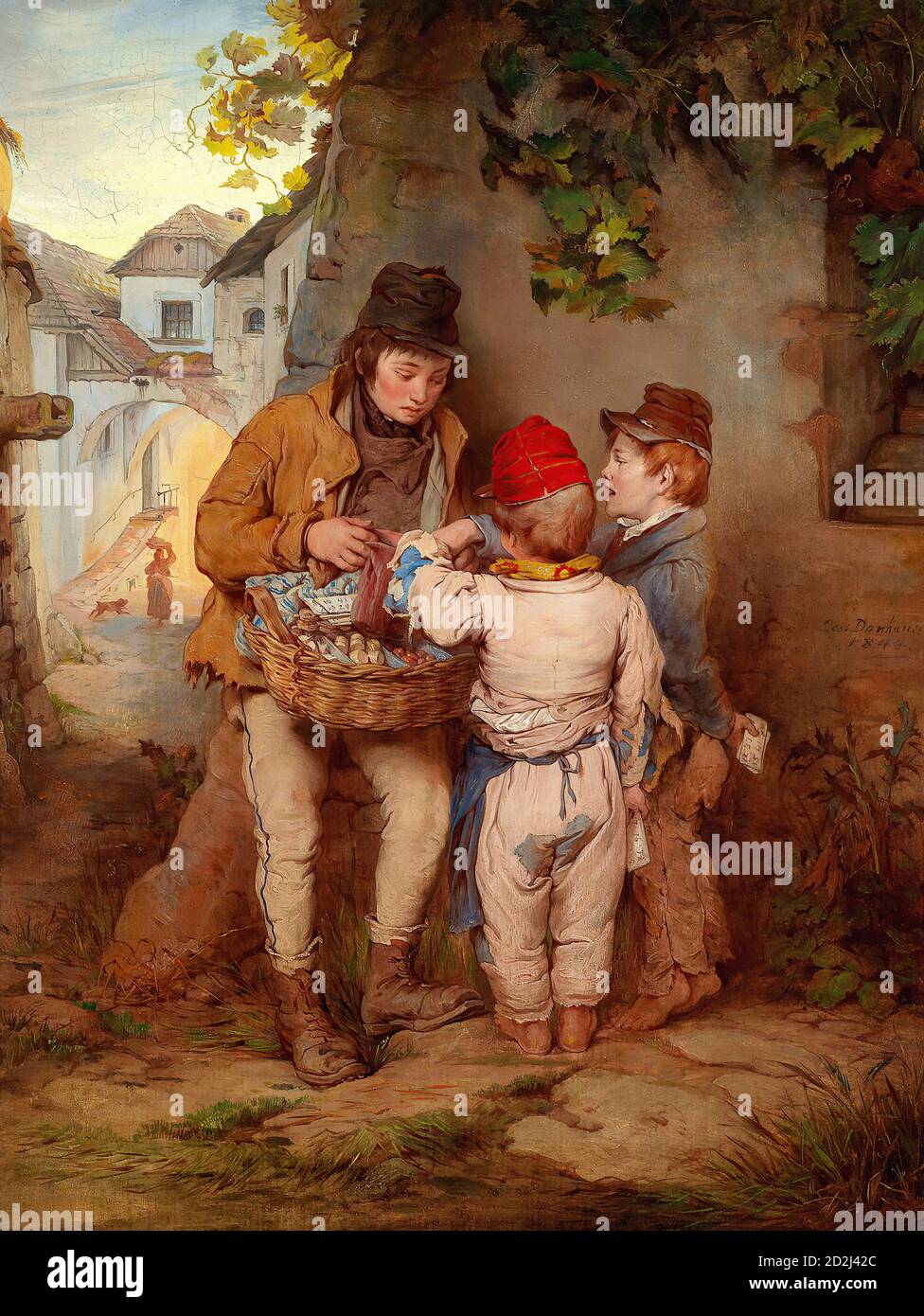 Danhauser Josef - the Gottscheer Boy - Austrian School - 19th Century ...