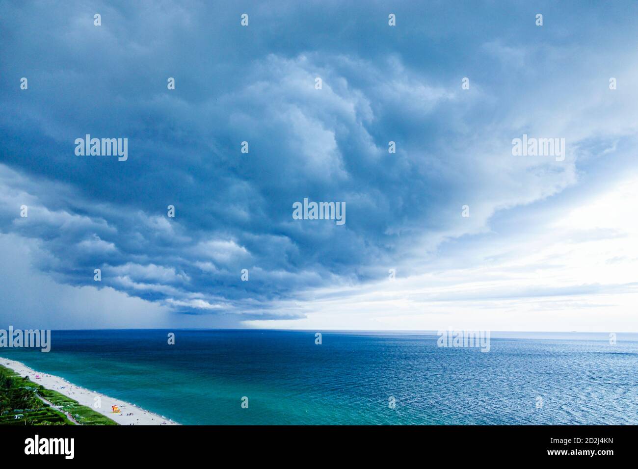 Miami Beach Florida,Atlantic Ocean water,weather clouds sky storm rain ...