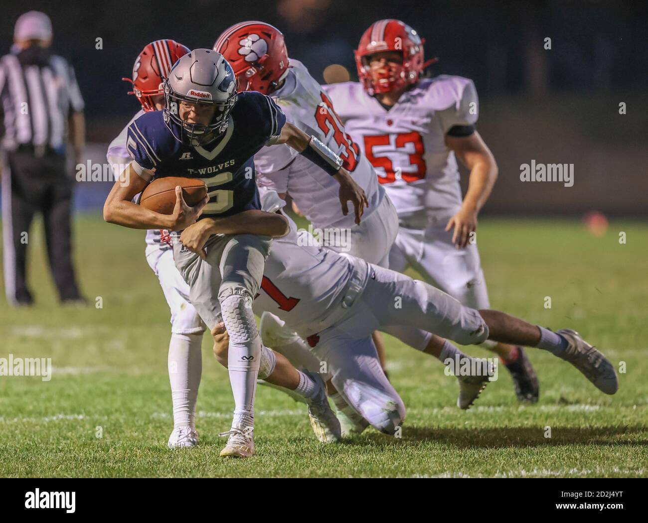 High School Football action with Sandpoint vs Lake City Junior Varsity ...