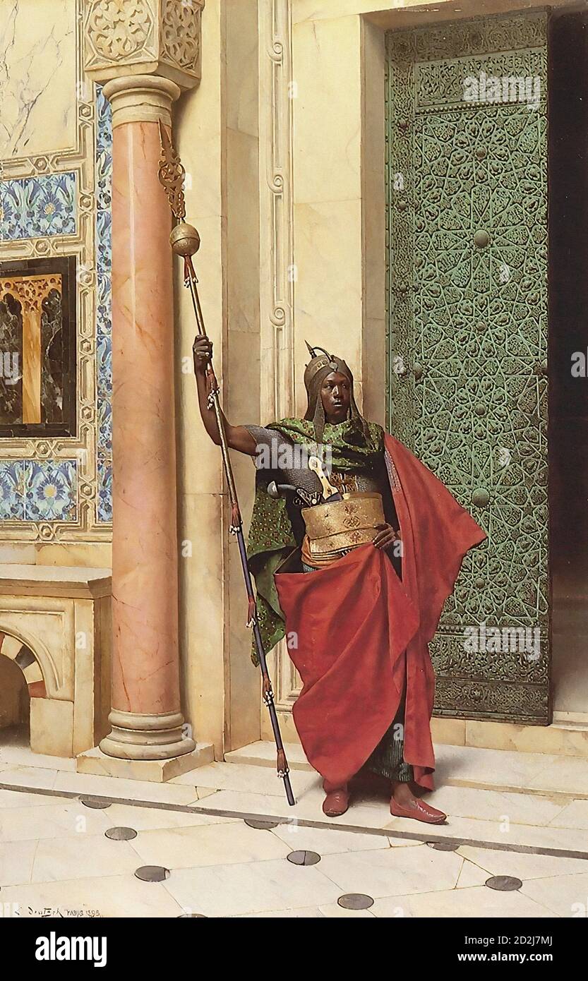 Deutsch Ludwig - a Nubian Guard 2 - Austrian School - 19th Century ...