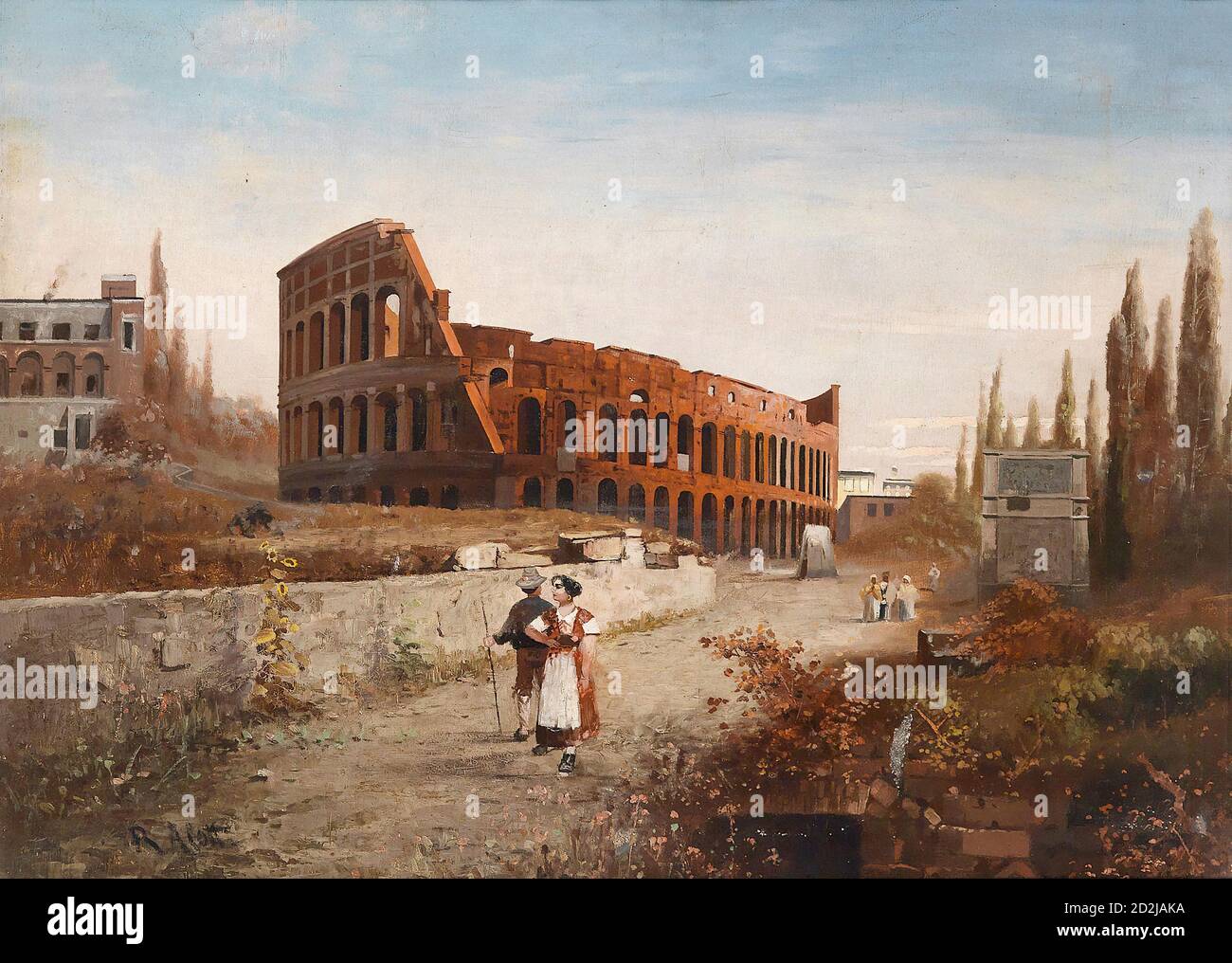 Alott Robert - View of the Forum Romanum - Austrian School - 19th ...
