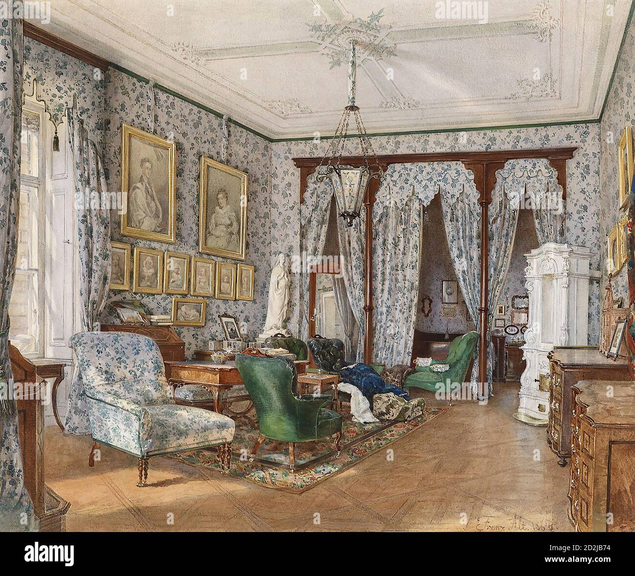 Alt Franz - Biedermeier Interior 1 - Austrian School - 19th Century ...