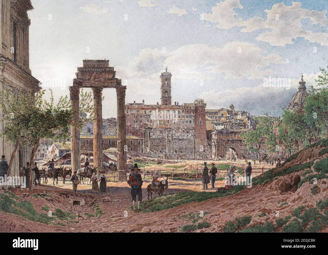Alt Jacob - Das Forum Romanum in Rom 1 - Austrian School - 19th Century ...