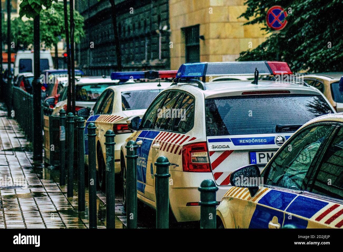 Budapest police car hi-res stock photography and images - Alamy