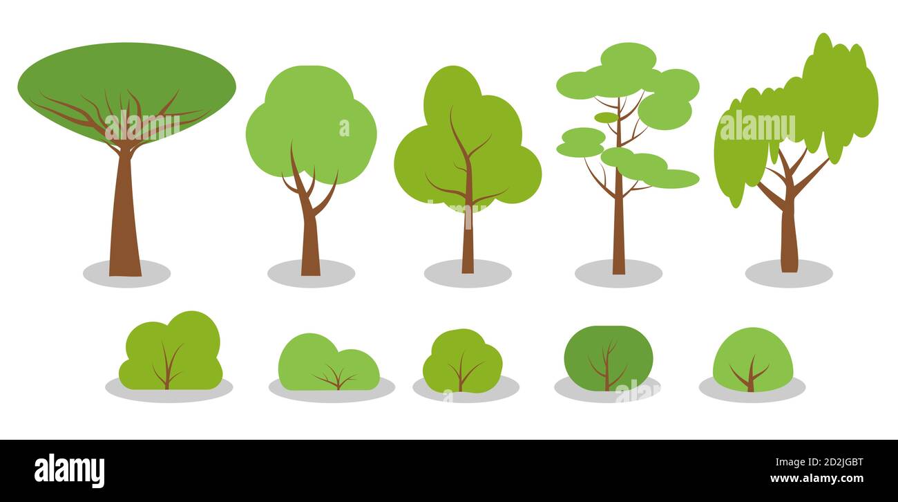 Cartoon Plant Bushes
