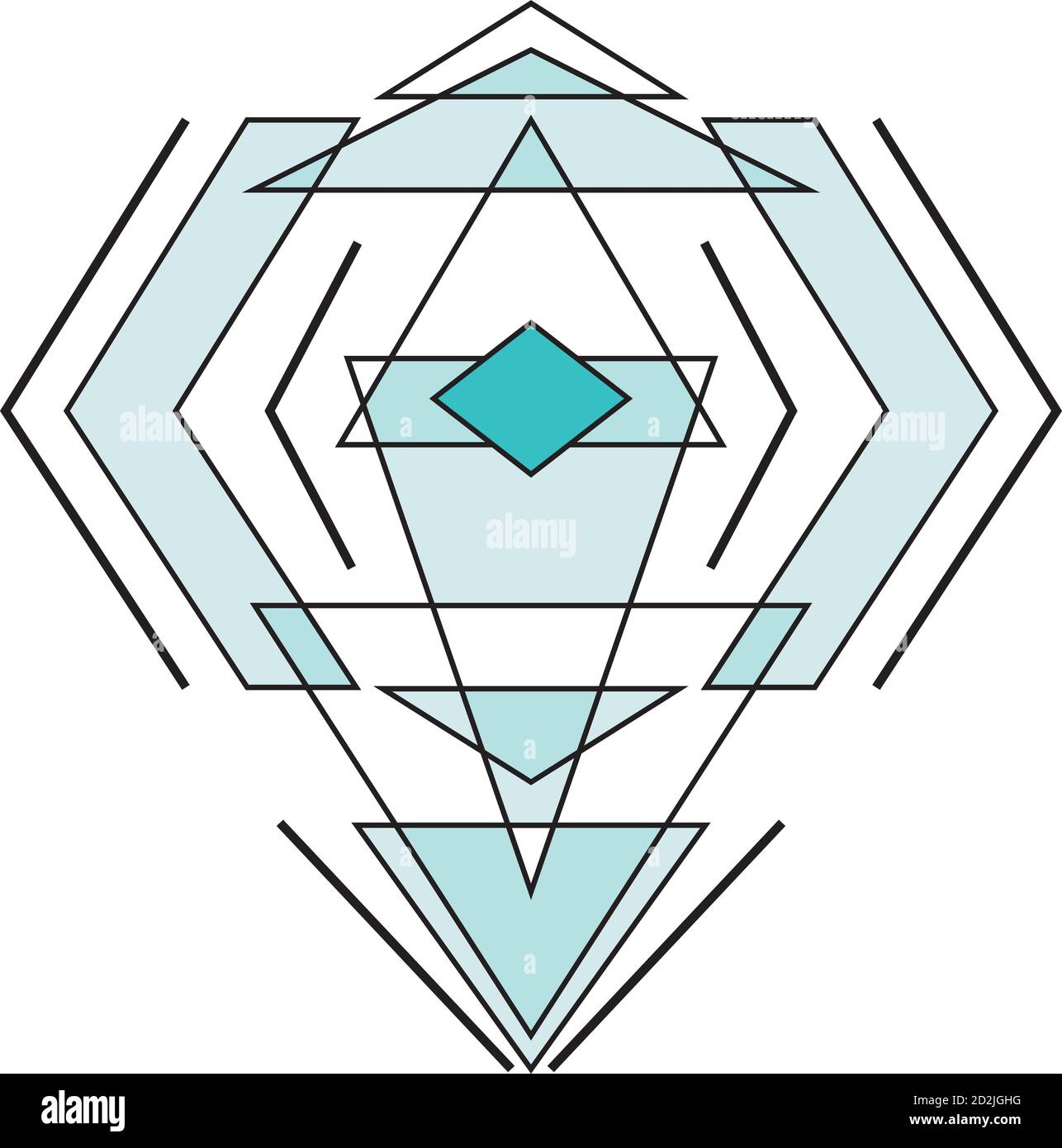 Geometric vector drawing of a stylized diamond Stock Vector Image & Art ...