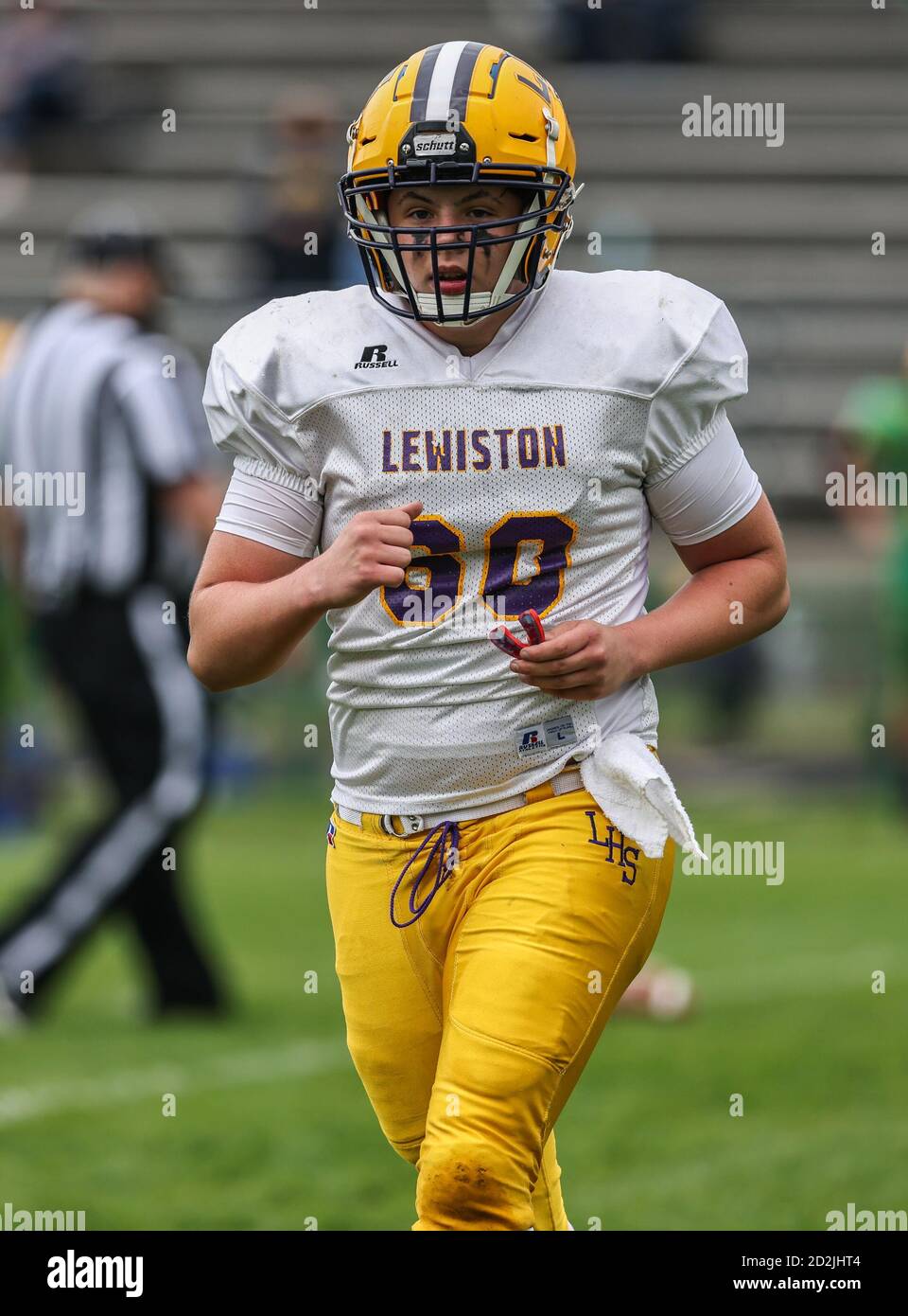 Tackle football action with Lewiston vs Lakeland High School freshmen ...