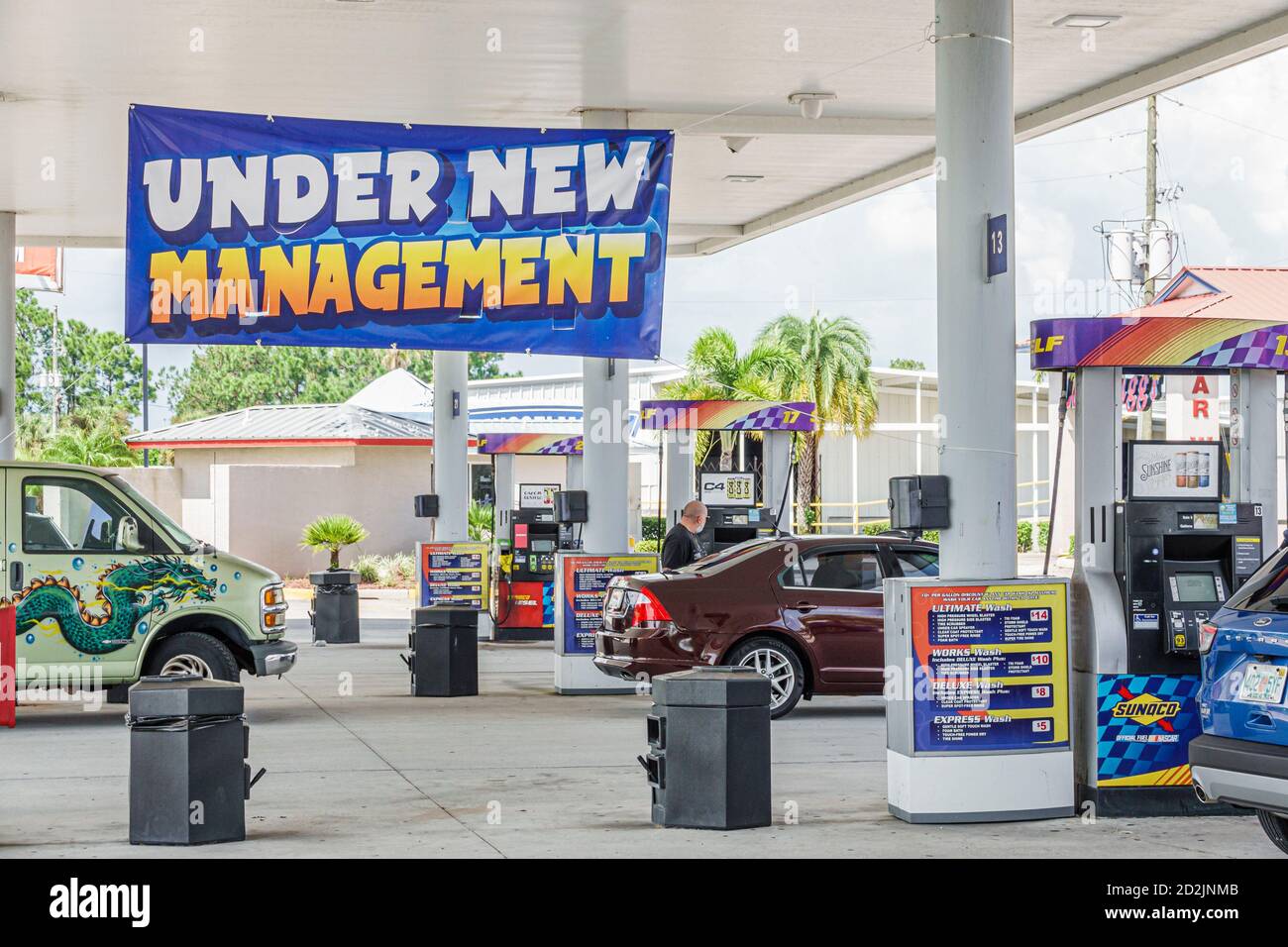 Florida,Sebring,Sunoco,petrol gas station,convenience store,under new ...