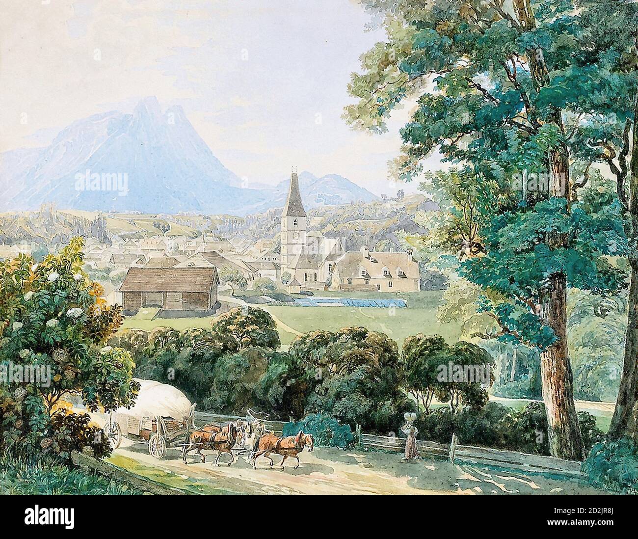 Barbarini Franz - Scene in the Mountains 2 - Austrian School - 19th ...