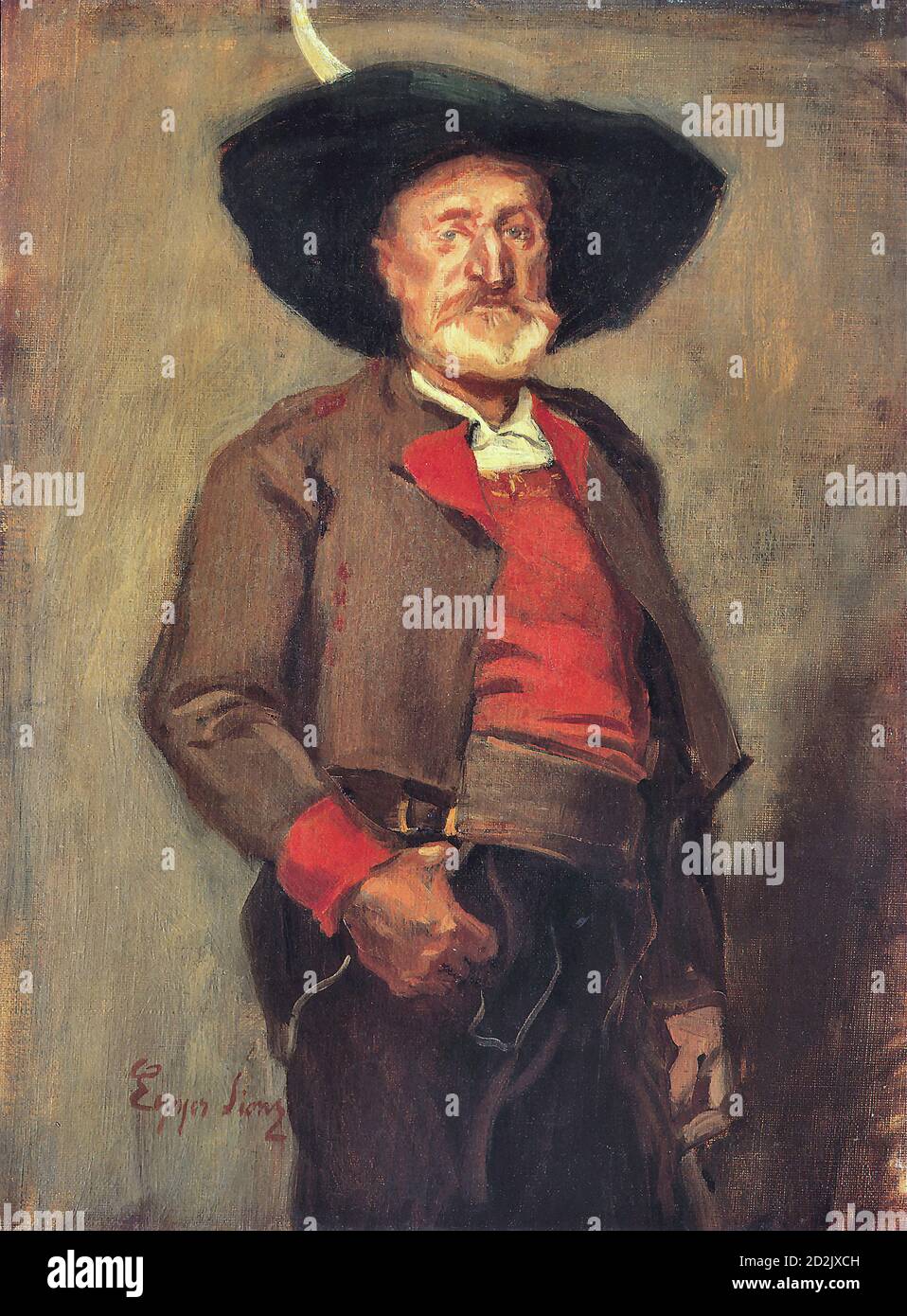 Egger-Lienz Albin - Bildnis Costenoble in Tracht - Austrian School ...