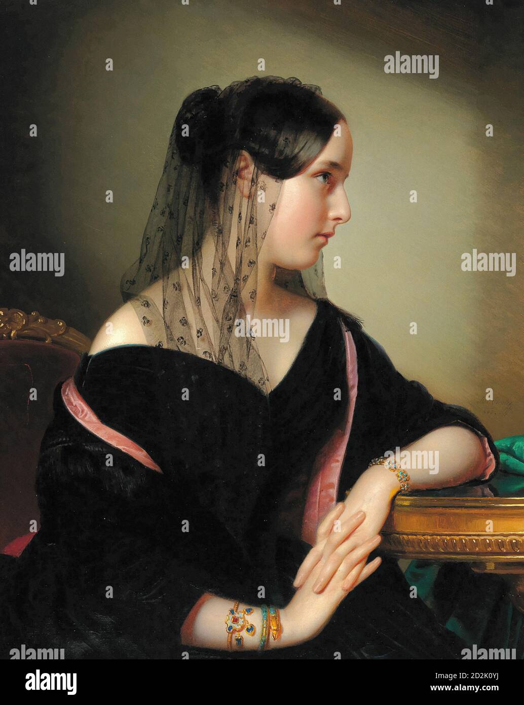 Einsle Anton - Portrait of a Young Lady with an Enamelled Bangle ...