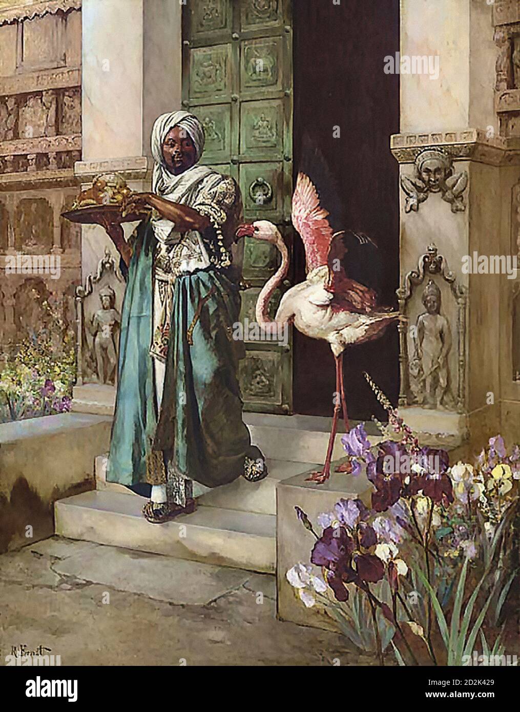 Ernst Rudolf - Entering the Palace Gardens - Austrian School - 19th ...