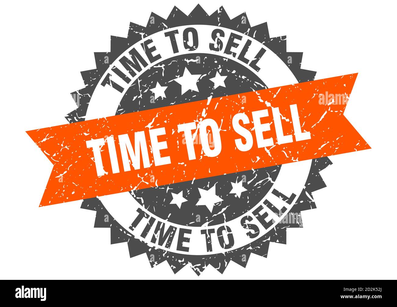 time to sell stamp. round grunge sign with ribbon Stock Vector Image ...