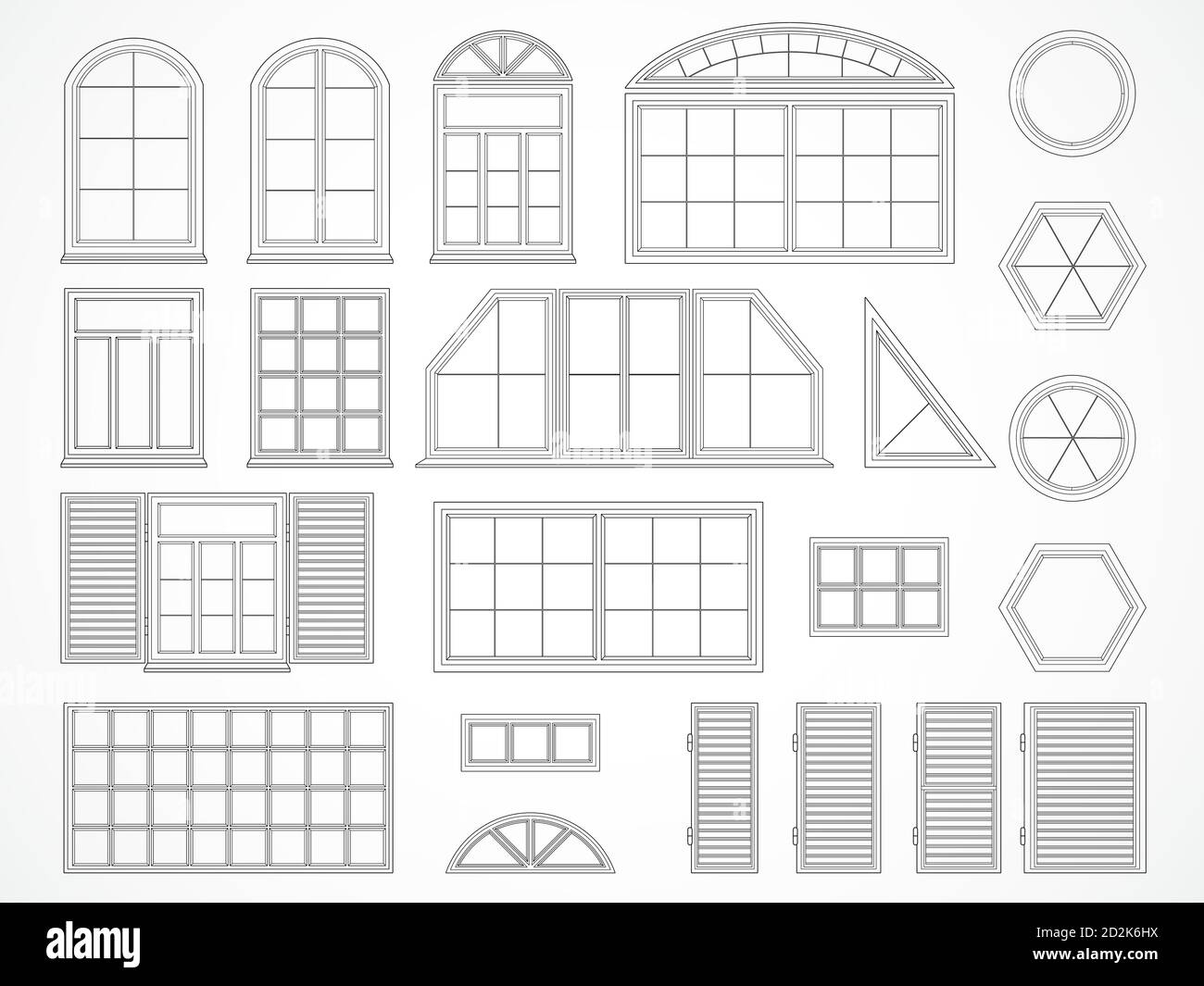 Window with white shutter Stock Vector Images - Alamy