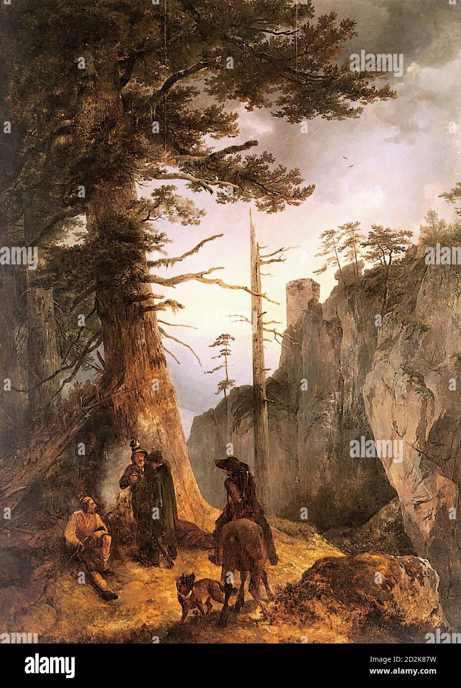 Gauermann Friedrich - Jäger Vor Einer Köhlerhütte - Austrian School ...