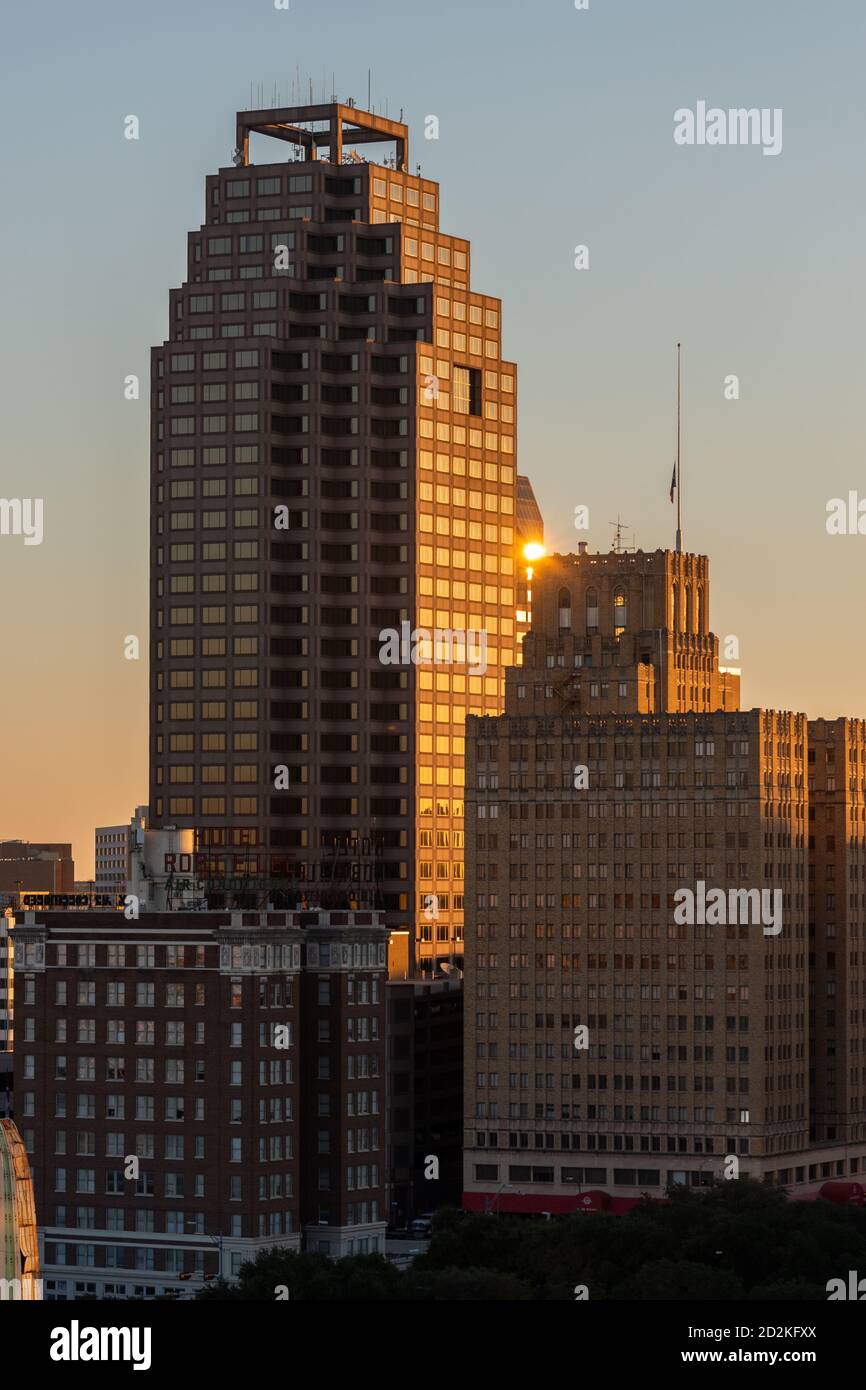Downtown building at sunrise Stock Photo - Alamy