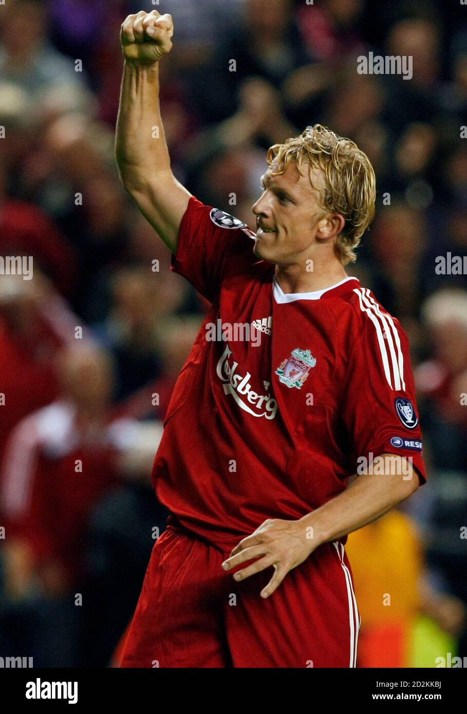 Liverpools dirk kuyt celebrates goal hi-res stock photography and ...