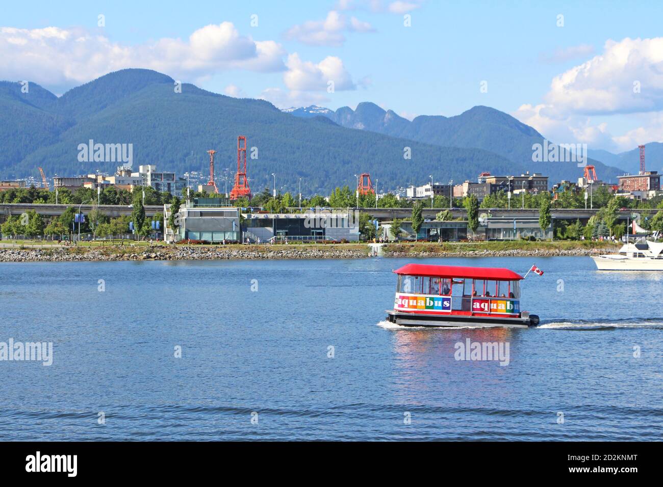 Olympic Village - Aqua Bus in Vancouver, BC. The view on the public ...