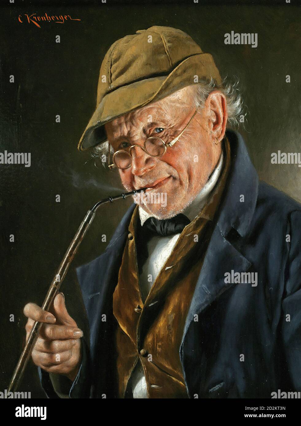 Kronberger Carl - Portrait of a Smoker - Austrian School - 19th Century ...