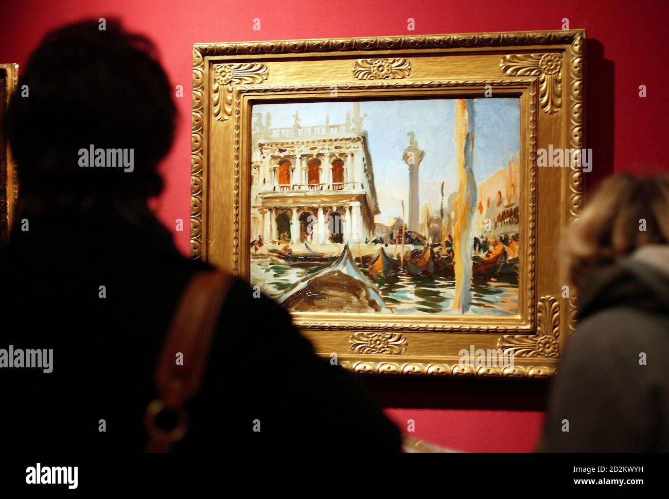 Visitors view an exhibit by U.S. realist painter John Singer Sargent at ...