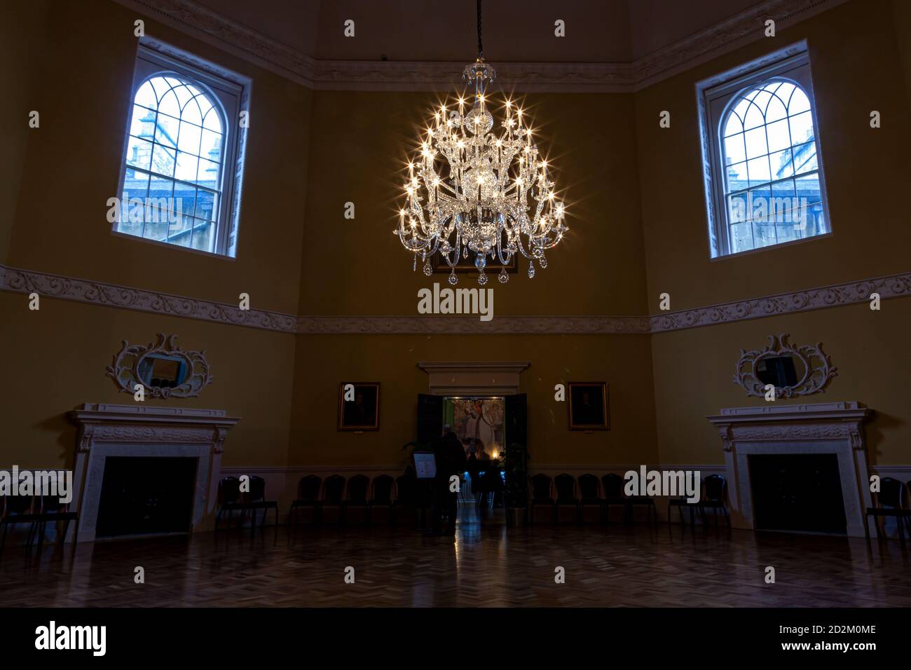 Bath, UK 03/06/2010: Inside of the historic Bath Assembly rooms with ...