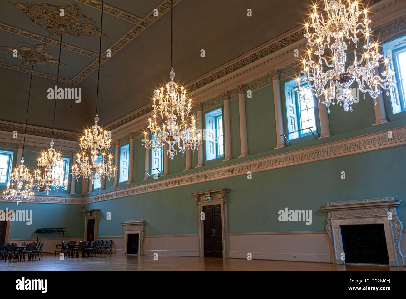 Bath, UK 03/06/2010: Inside of the historic Bath Assembly rooms with ...