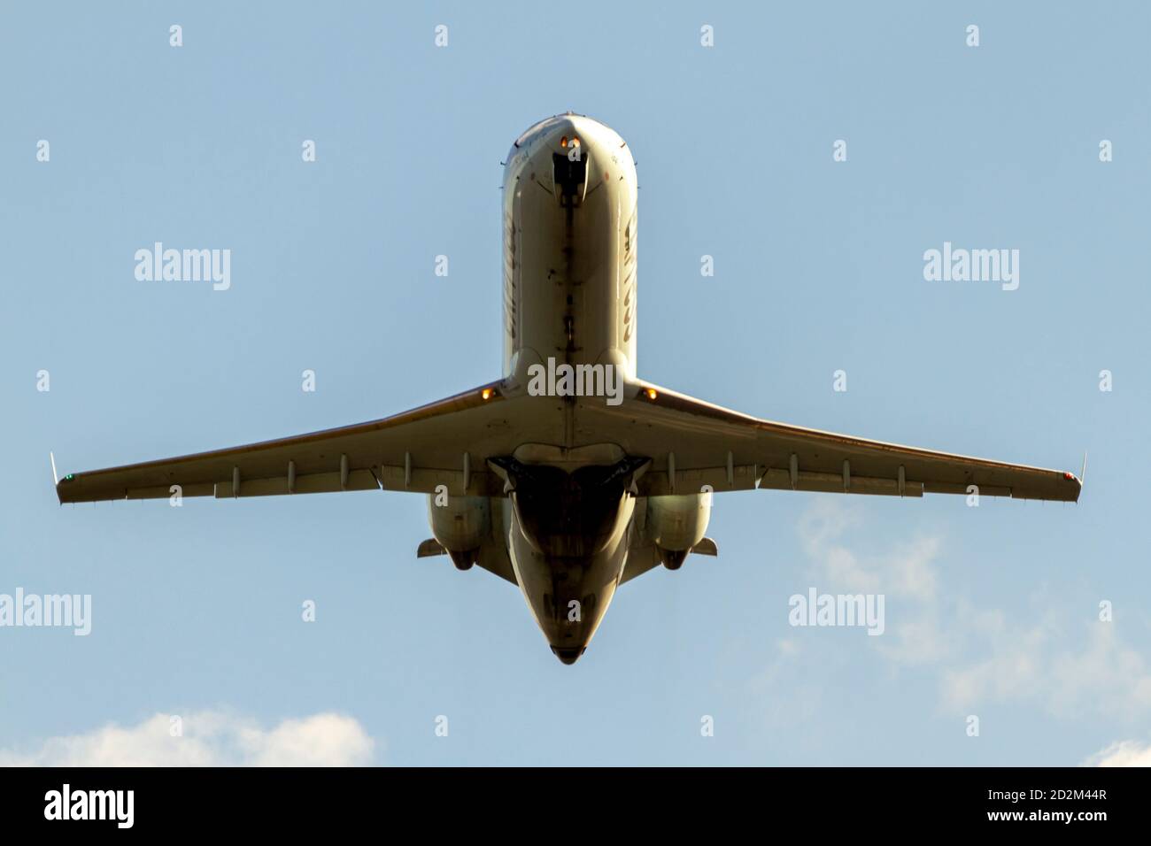 Washington DC, USA 10/02/2020: Isolated Bug eye view of an Embraer ERJ ...