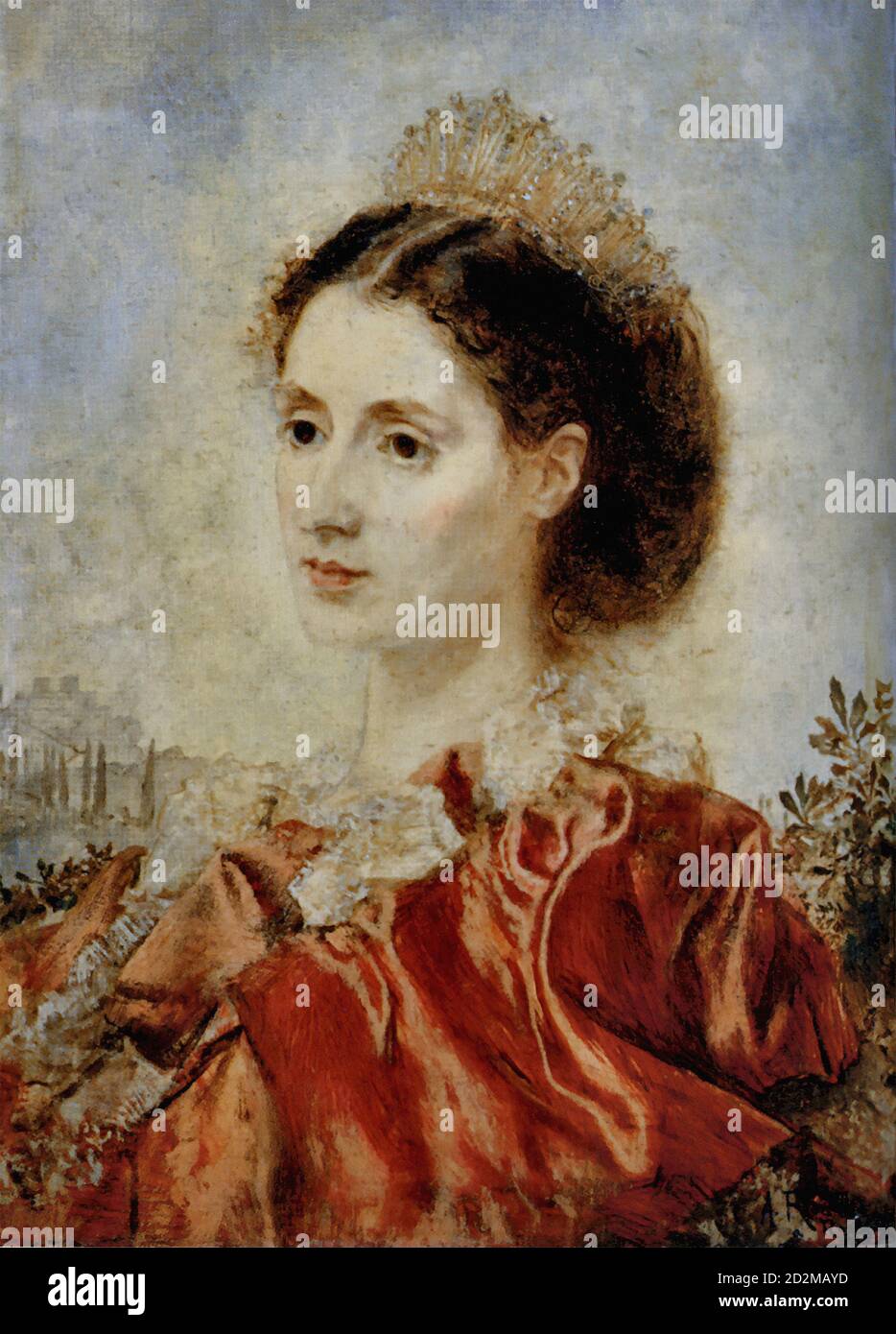 Romako Anton - Mrs Makins in Maskenkostum - Austrian School - 19th ...