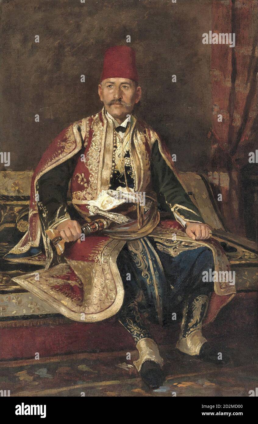 Ruben Franz Leo - Turkish Noble Seated in a Carpeted Interior ...