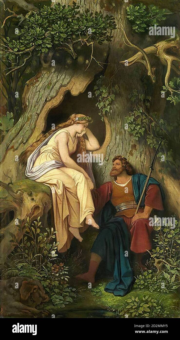 Schwind Moritz Von - King Krokus and the Forest Nymph - Austrian School ...