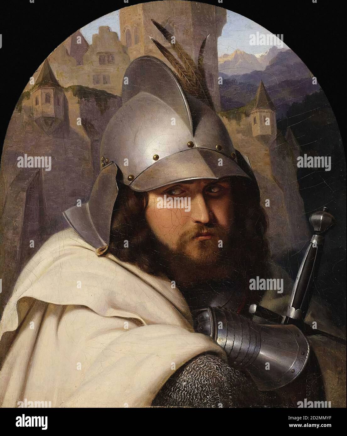 Schwind Moritz Von - Ritter Vor Einer Landschaft Mit Mittelalterlicher ...