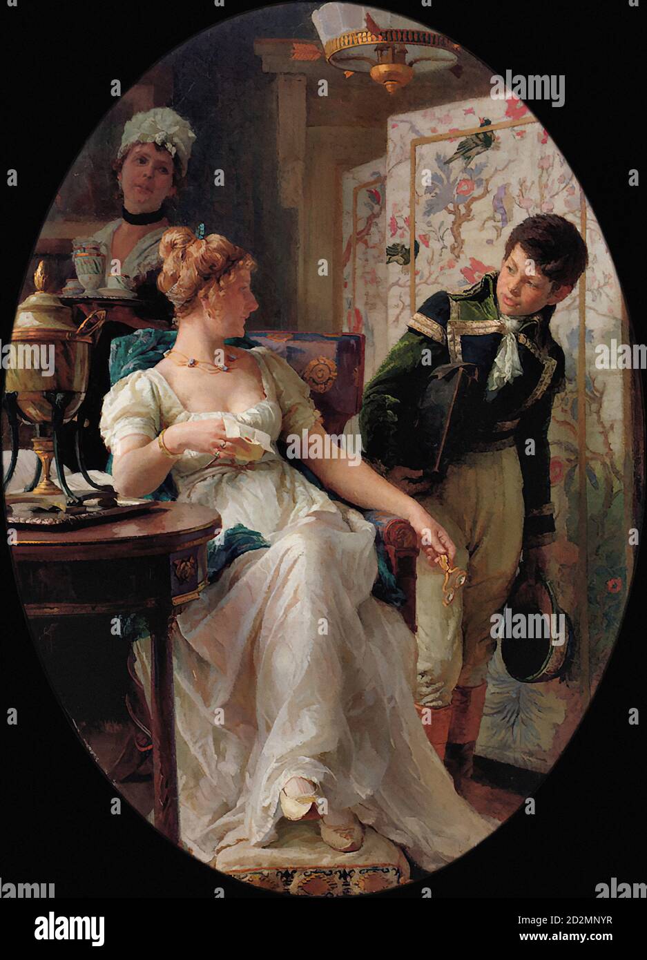 Simm Franz Xaver - Pleasant News - Austrian School - 19th Century Stock ...