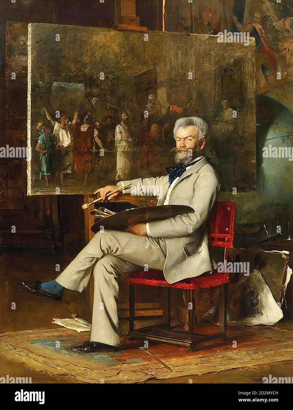 Temple Hans - Mihály Munkácsy Painting Christ Before Pilate - Austrian School - 19th Century ...