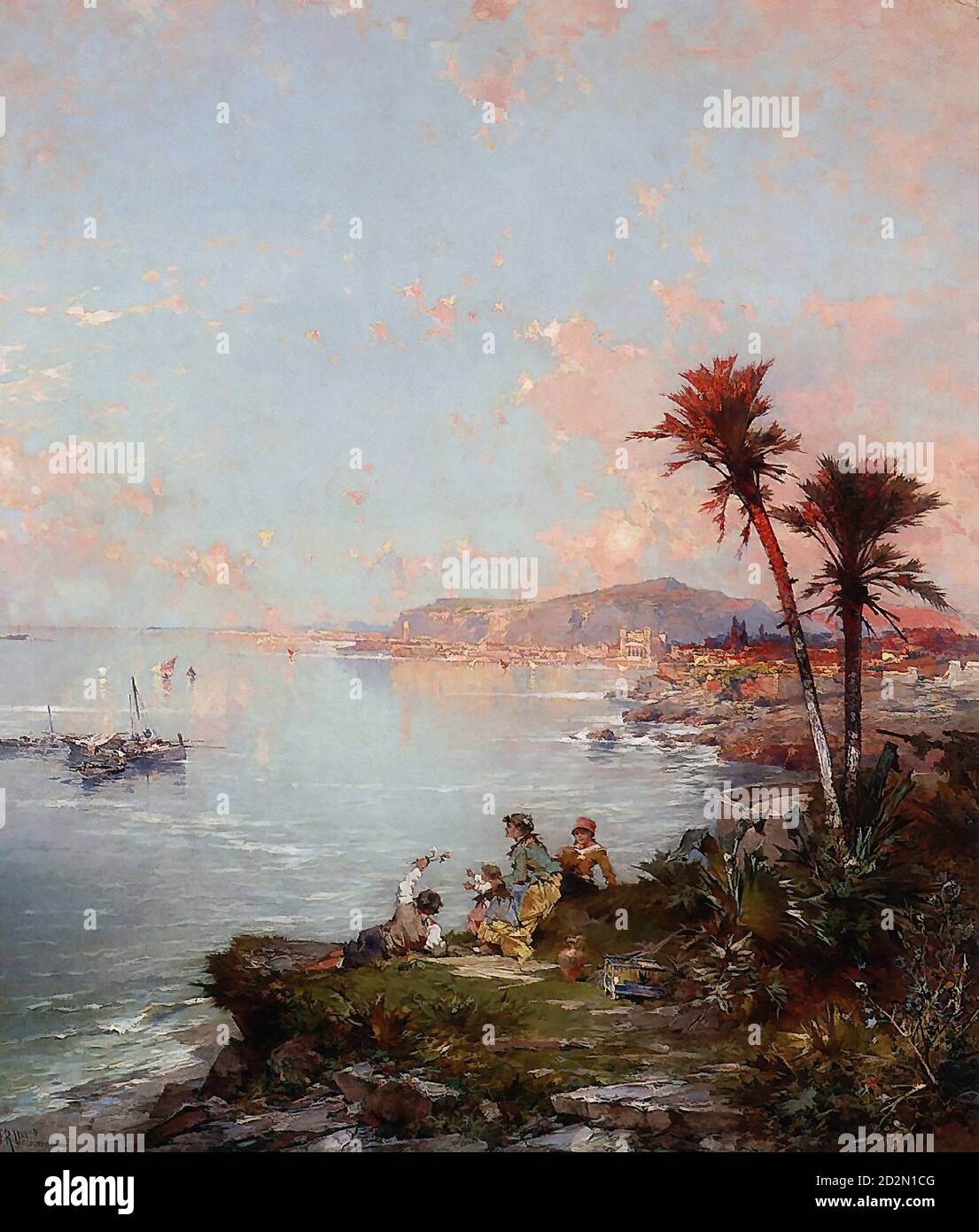 Unterberger Franz Richard - Monaco - Austrian School - 19th Century ...