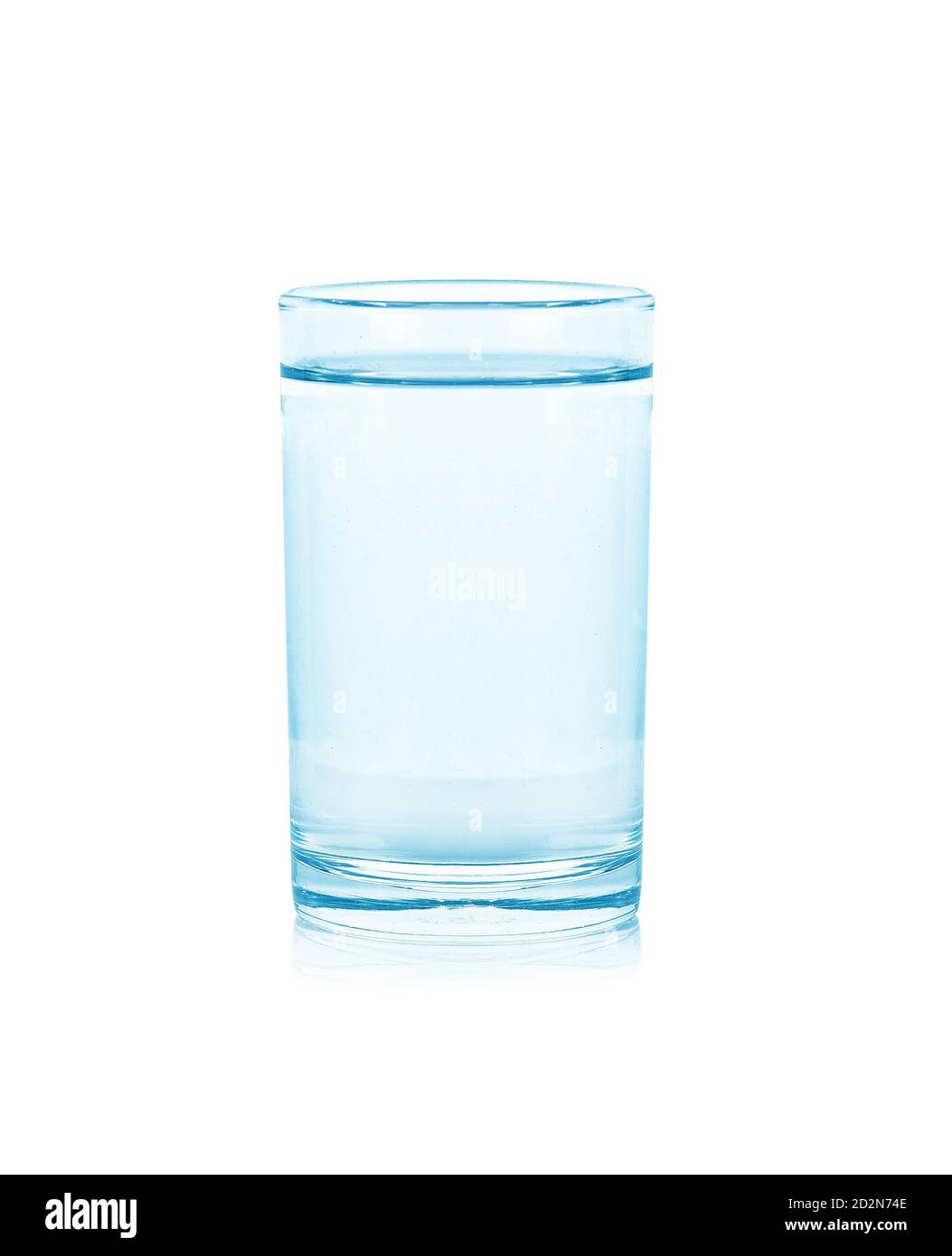 One water glass isolated on white background Stock Photo - Alamy