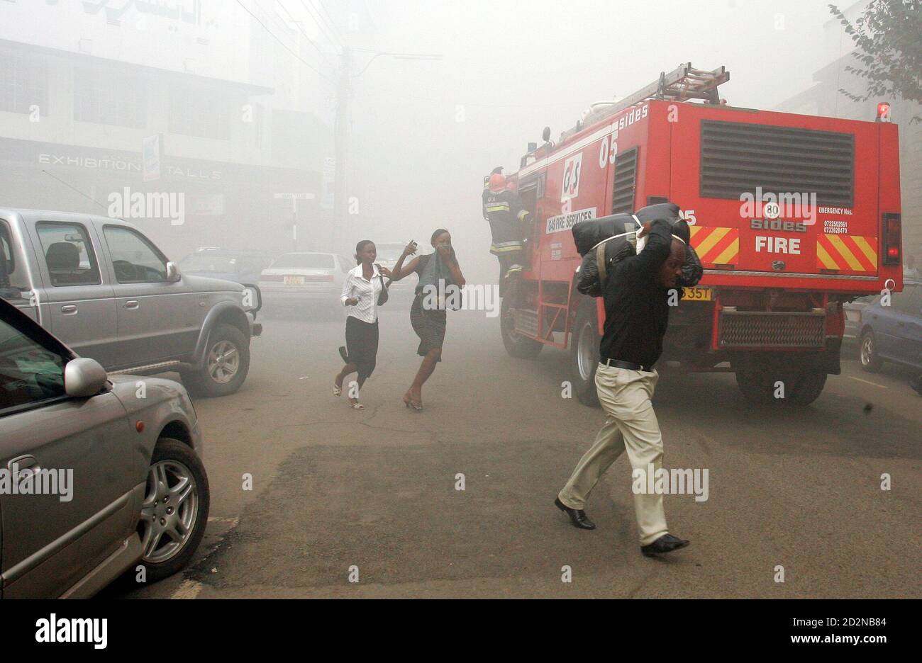 People run away from fire hi-res stock photography and images - Alamy