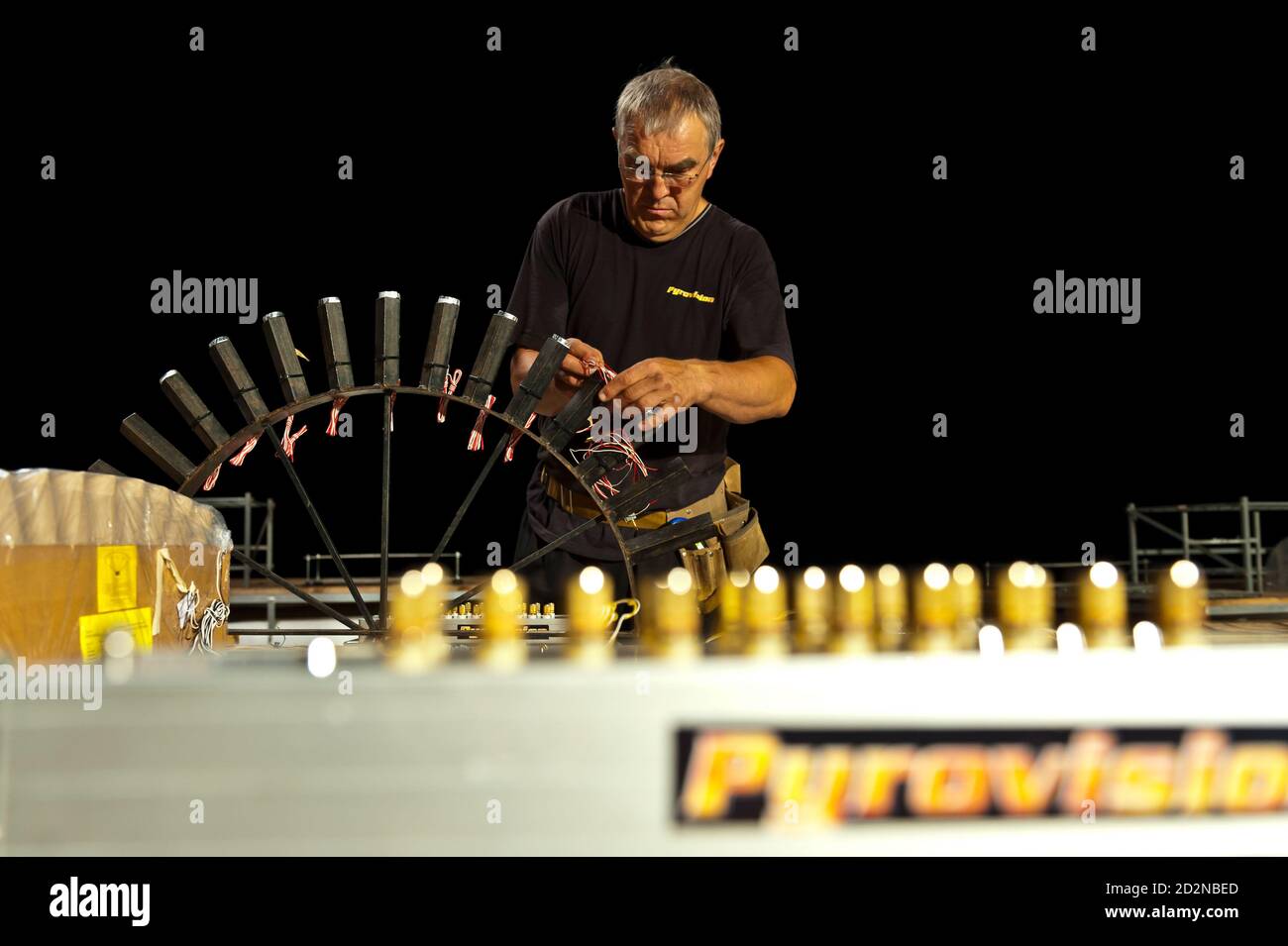 CANNES, FRANCE - AUG 15, 2009: Austrian Fireworkers from Team ...