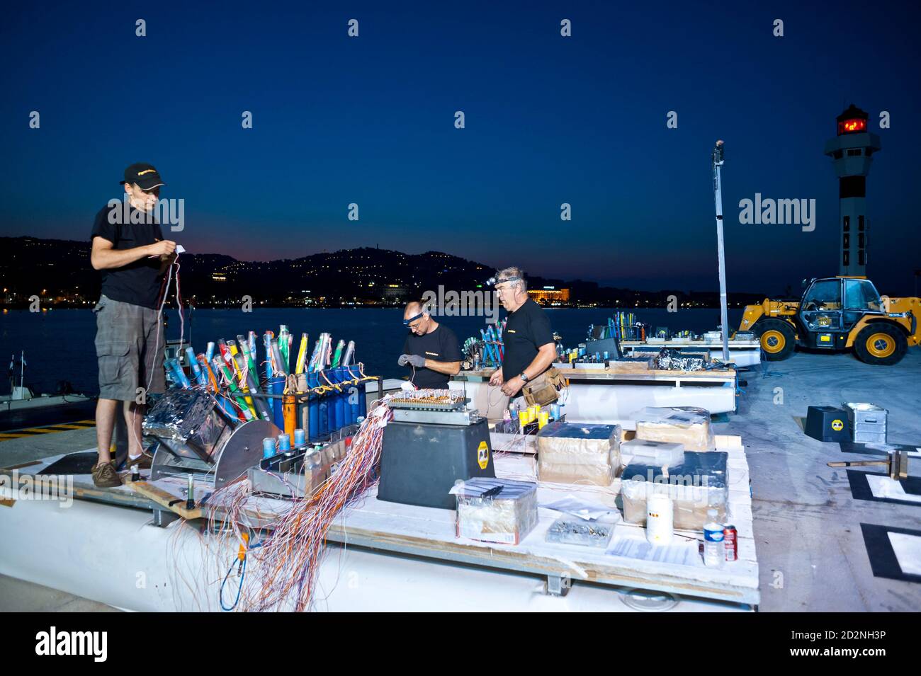 CANNES, FRANCE - JUL 14, 2010: Austrian Fireworkers from Team ...