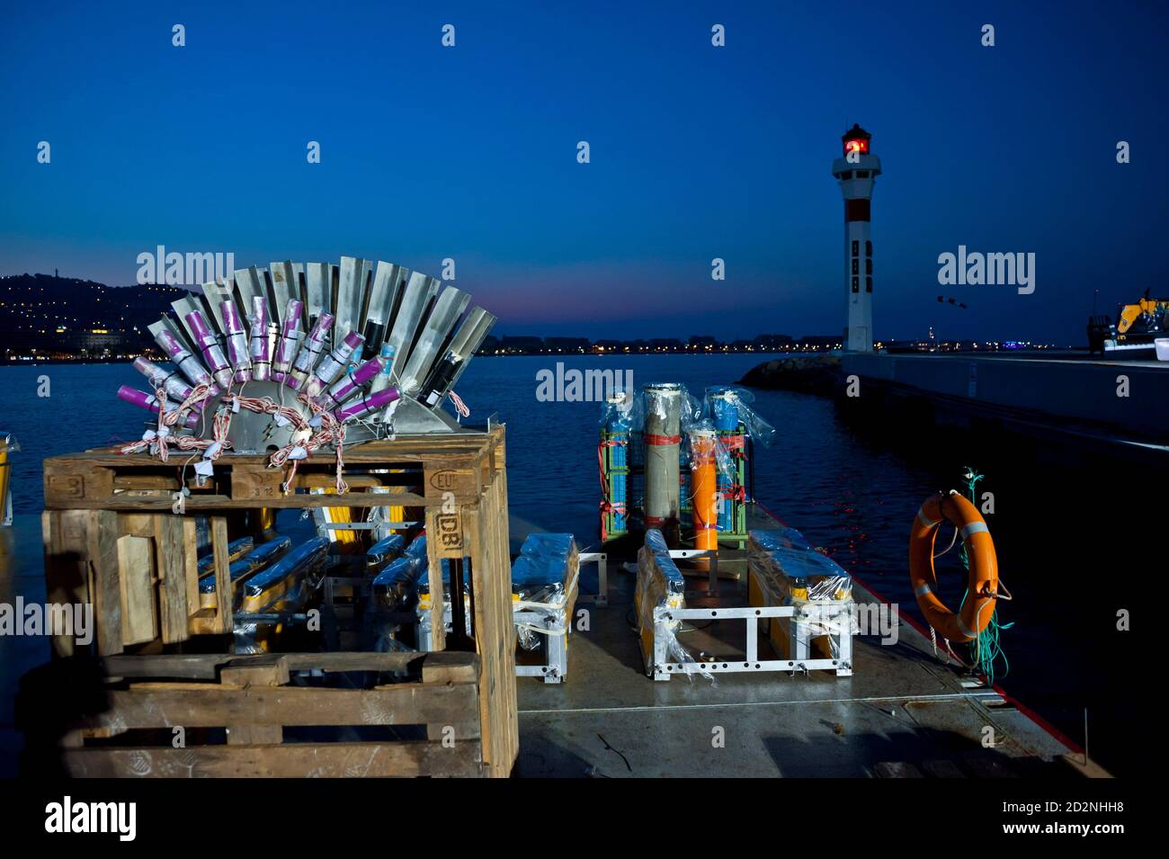CANNES, FRANCE - JUL 14, 2010: Austrian Fireworkers from Team ...