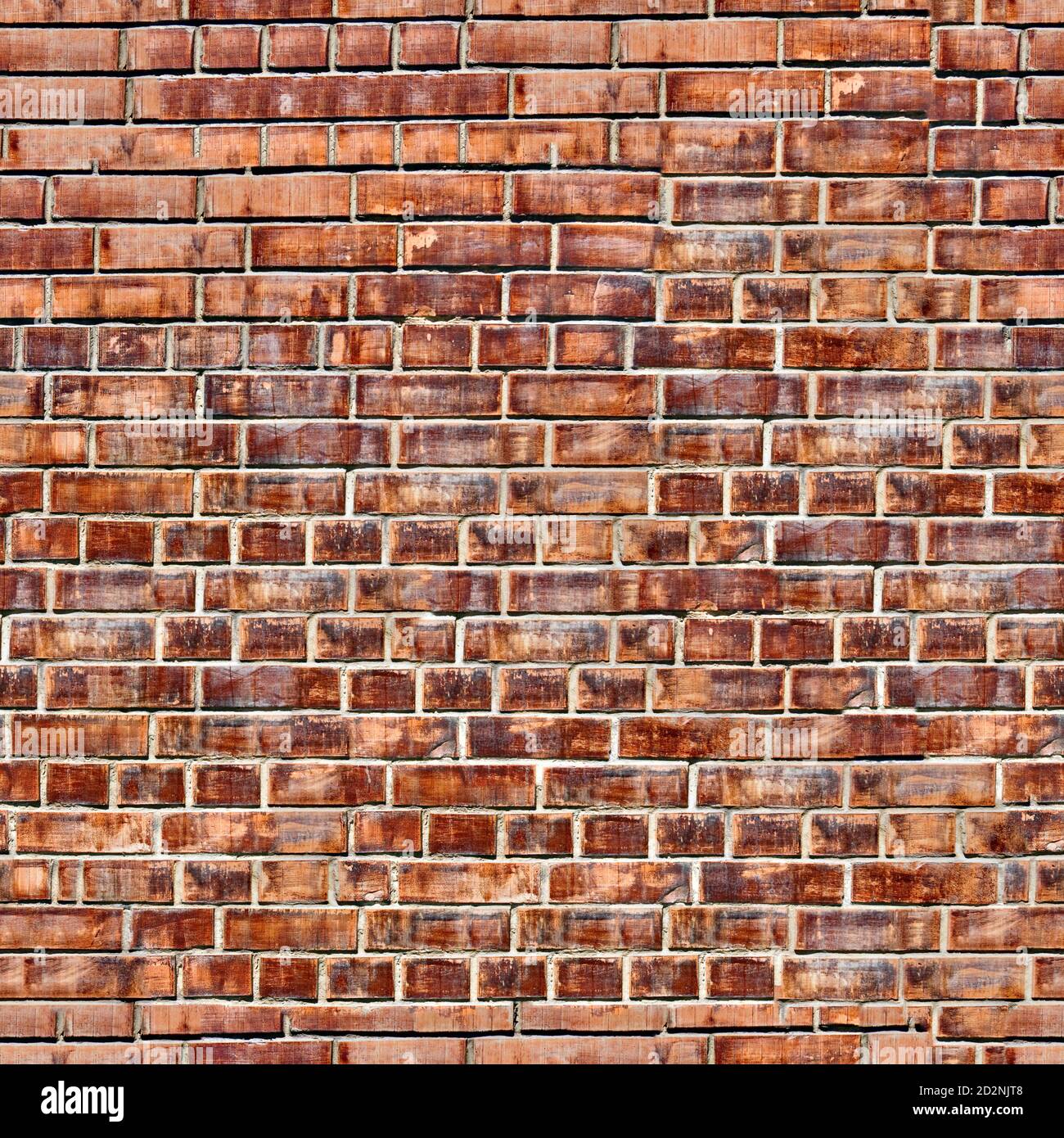 Weathered red brick wall texture seamlessly tileable Stock Photo - Alamy