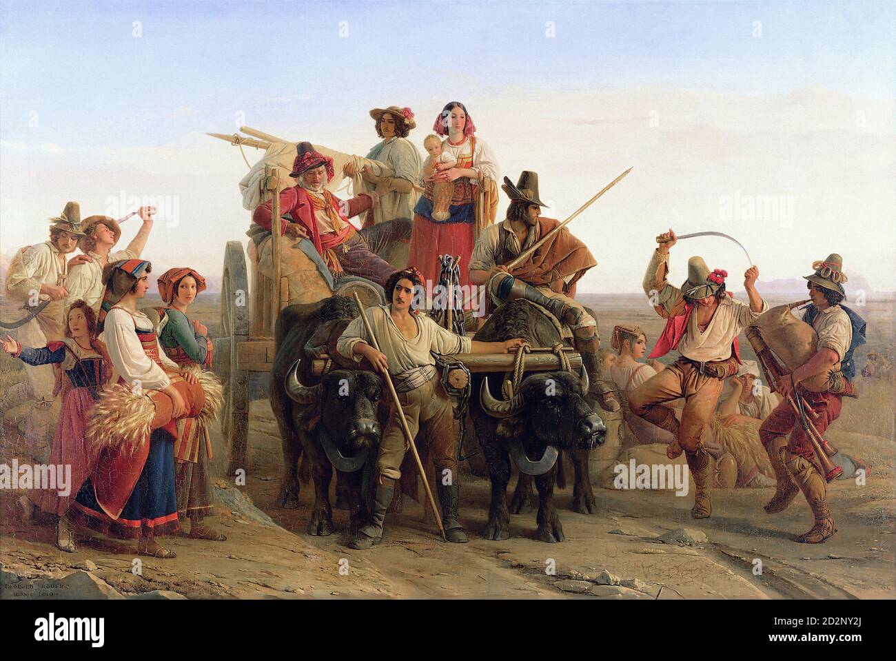 Robert Léopold - Summer Reapers Arriving in the Pontine Marshes - Swiss ...